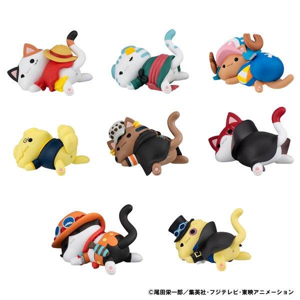 MEGA CAT PROJECT One Piece Nyan Piece Petari Cat Figure Box of 8 Megah