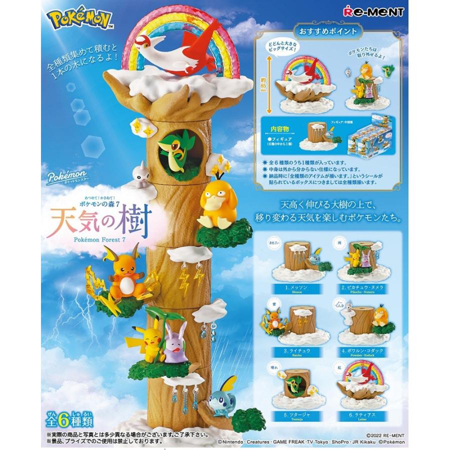 Re-ment Pokemon Collect! Stack! Pokemon Forest 7 Weather Tree BOX prod